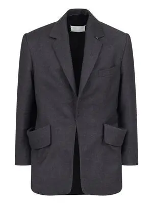 MAISON MARGIELA Single-breasted Wool Blazer - Grey