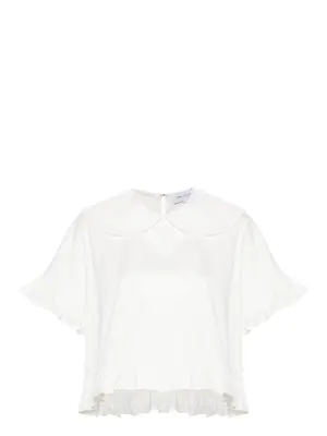 IOANA CIOLACU Dahlia Ruffled Blouse - White