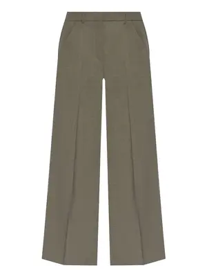 Kenzo Wide-leg Wool Trousers - Grey