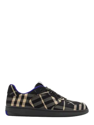 Burberry Terrace Checked Sneakers - Black