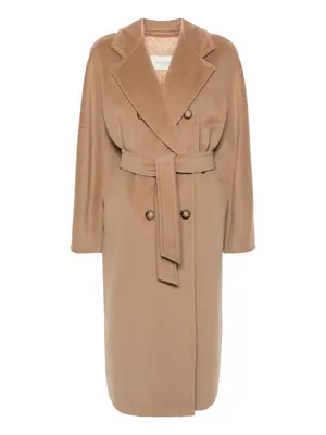 Max Mara Belted Double-Breasted Coat Neutrals