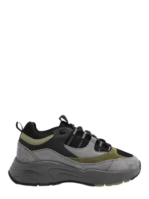 CLEENS Aero Runner Panelled Mesh Sneakers - Grey