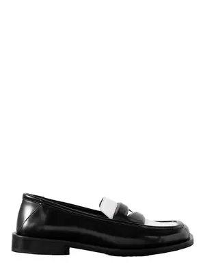 Attico Amanda Leather Loafers - Black