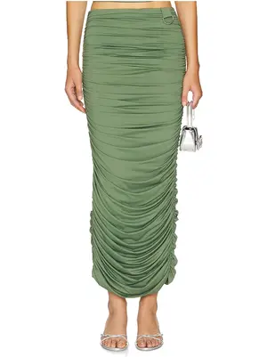 BY.DYLN Yana Maxi Skirt - Sage