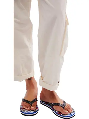 Free People FP Movement Game On Flip-Flops Checkered