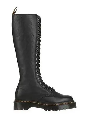 Dr. Martens Leather Lace-up Knee High Boots - Black