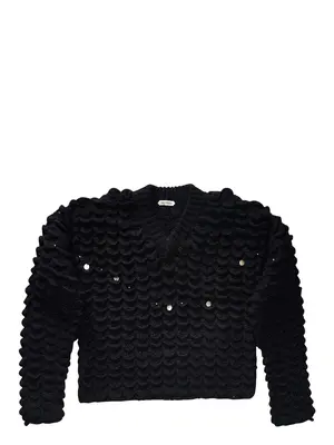 NAMACHEKO Embellished V-neck Jumper - Black