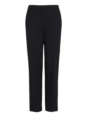 Giorgio Armani Straight-leg Wool Trousers - Black