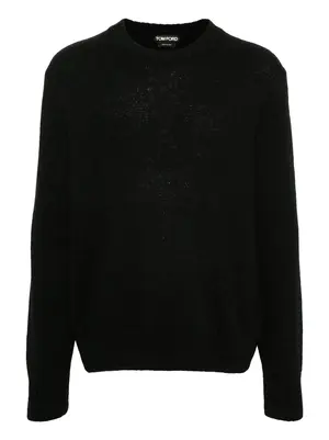 TOM FORD Crew-neck Ribbed-knit Jumper - Black