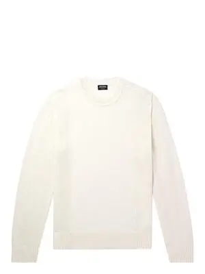 Zegna Linen And Silk-blend Sweater - Neutrals