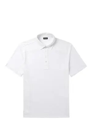 Zegna Slim-fit Linen Polo Shirt - White
