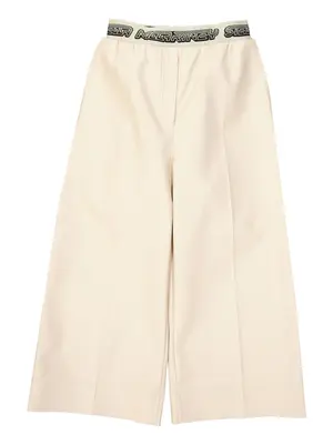 Stella McCartney Cropped Logo Pants - Beige