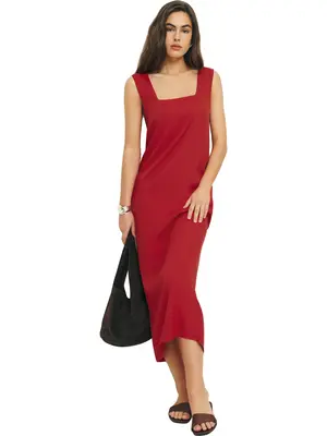 REFORMATION Reformation Vea Dress Sundried Tomato