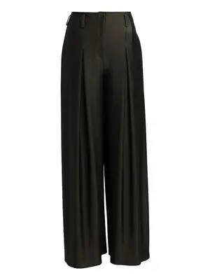 Giorgio Armani Jersey Wide-leg Pants - Coffee