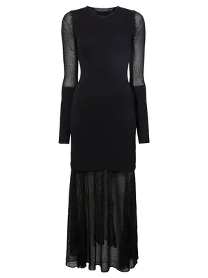 Proenza Schouler Anita Fine-knit Maxi Dress - Black