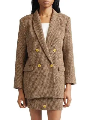 L'Agence Riva Knit Blazer - Hot Fudge/cinnamon Swirl/gold