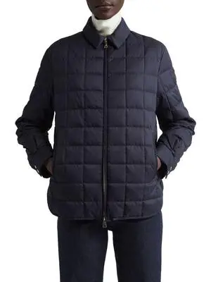 Moncler Square Quilted Down Puffer Jacket - Starless Night