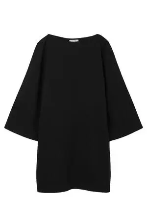 Cos Boat-Neck Mini T-Shirt Dress Black