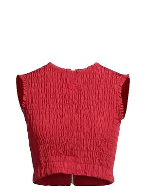 PATOU Taffeta Crop Top Red