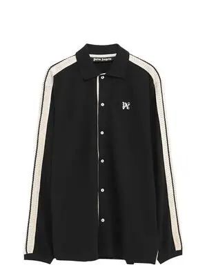 Palm Angels Monogram Piquet Trackshirt - Black