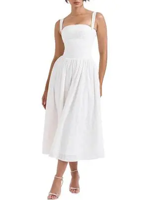 House Of Cb Vivien Midi Sundress - White
