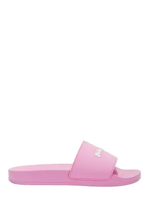 Palm Angels Palm Angels Logo-Embossed Pool Slides Pink