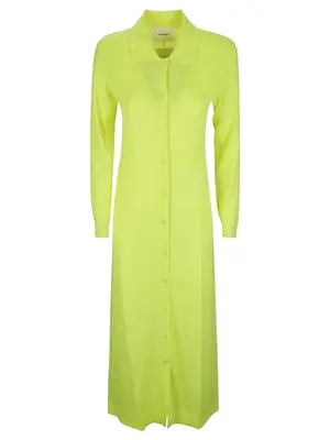 LISA YANG Long Sleeve Maxi Dress - Green