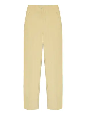 GANNI High-waisted Striped Trousers - Neutrals