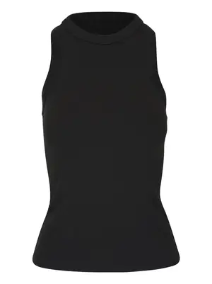 Veronica Beard Sleeveless Ribbed Top - Black
