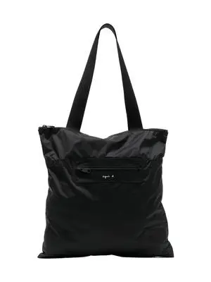 AGNÈS B. Logo-print Tote Bag - Black