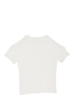 Fleur Du Mal Pointelle-knit Lace T-shirt - White