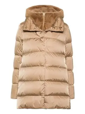 Herno Layered Puffer Coat Neutrals