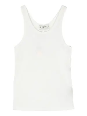 RECTO Logo-appliqué Tank Top - White
