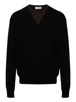 JIL SANDER Jil Sander Layered Virgin Wool-Blend Jumper