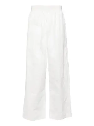 HED MAYNER Crinkled Wide-leg Trousers - White