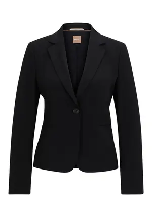 BOSS Single-breasted Notch-lapels Blazer - Black