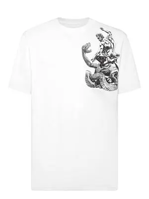 Philipp Plein Tattoo-print Cotton T-shirt - White