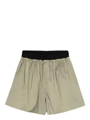 B+AB Plissé Effect Shorts - Green