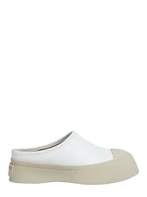 Marni Mary Jane Leather Mules - White