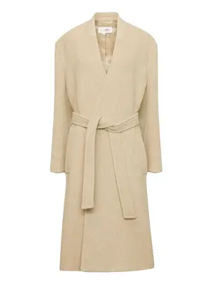 MAISON MARGIELA Oversized Pile Coat - Neutrals