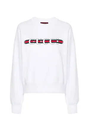 Gucci Web-print Sweatshirt - White
