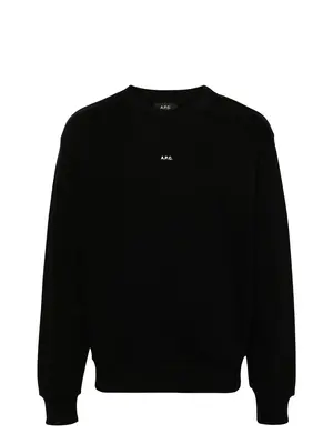 A.p.c. Logo-print Cotton Sweatshirt - Black