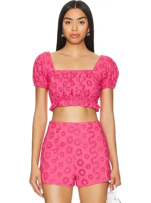 LOVERS AND FRIENDS Leah Top - Hot Pink