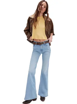 MOTHER MOTHER The Doozy Jeans - High-Rise Slim Bootcut Lets Get It Together