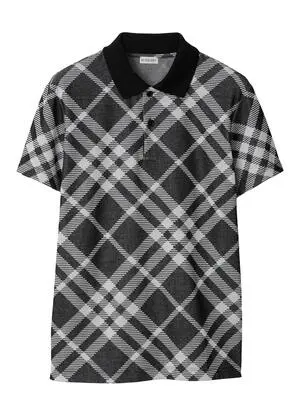 BURBERRY Vintage Check Cotton Polo Shirt