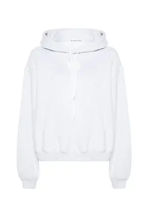 Alexander Wang Logo-print Cotton Hoodie - Grey