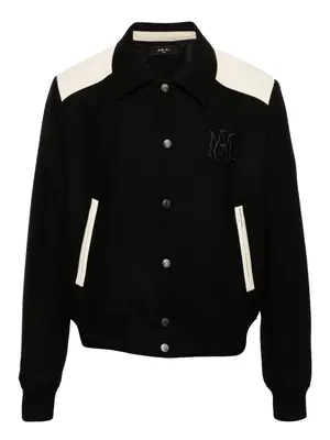 Amiri Band Logo-embroidered Jacket - Black
