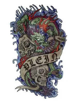 Philipp Plein Tattoo-print Cotton T-shirt - White