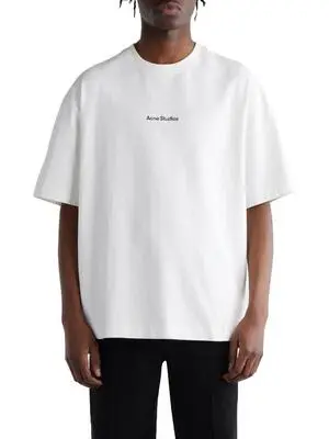 Acne Studios Oversize Logo T-shirt - Optic White