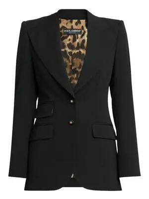 Dolce & Gabbana Single-breasted Wool-blend Jacket - Nero